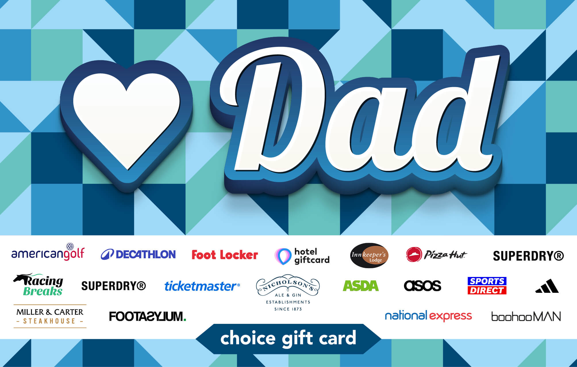 Dad Choice Gift Card | Giftcards.co.uk