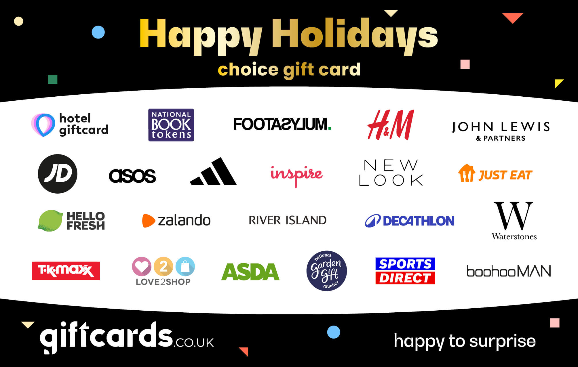 Happy Holidays Choice Gift Card | Giftcards.co.uk
